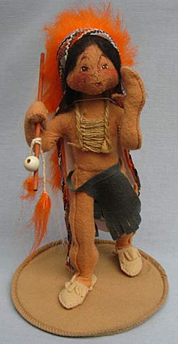 Annalee 10" Indian Chief Holding Peace Pipe - Mint - 1996 - 316896ooh