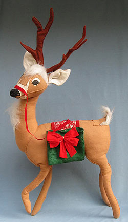 Annalee 36" Reindeer with Saddlebags - Excellent - 1988 - 670088a